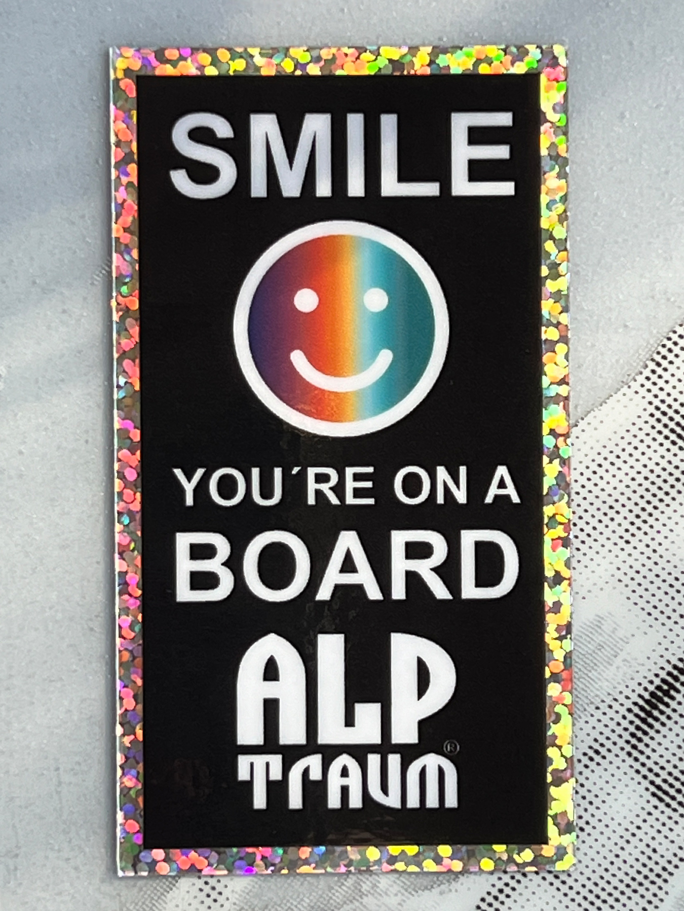 sticker-SMILE-BOARD-glitter | Alptraum